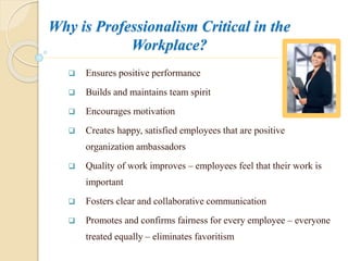 Training on professionalism in the workplace | PPTX