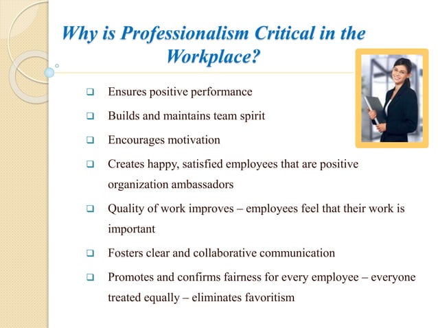 Training on professionalism in the workplace | PPTX