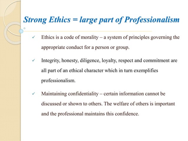 Training on professionalism in the workplace | PPTX