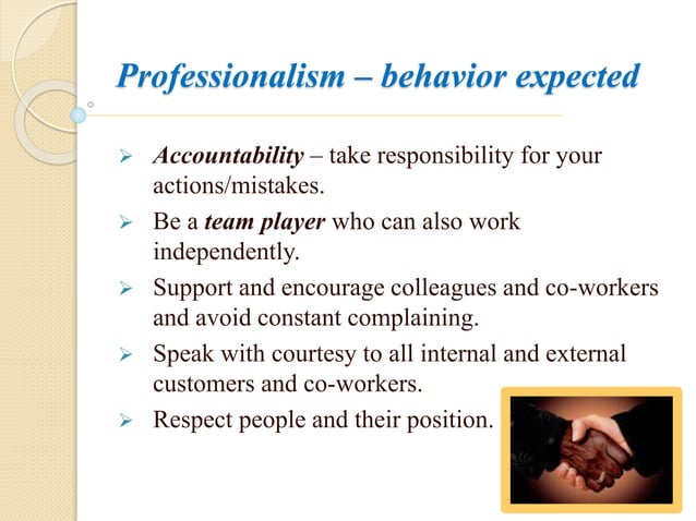 Training on professionalism in the workplace | PPTX