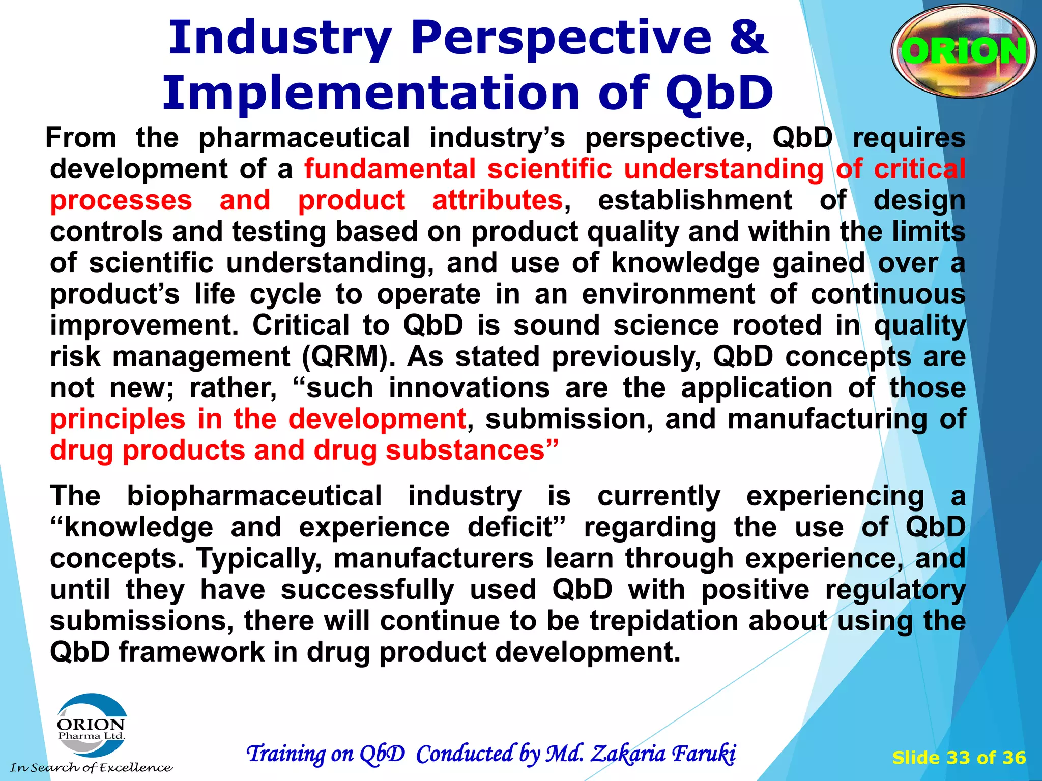 Pharmaceutical Quality by Design (QbD) | PDF