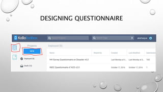 Training on using kobotoolbox for on line or off-line | PPTX