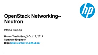Training open stack networking -neutron | PPT