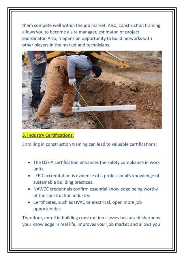 Training Opportunities For Building A Sustainable Career In ...