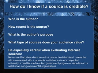 Information Literacy for 7-12 Science teachers and students | PPT