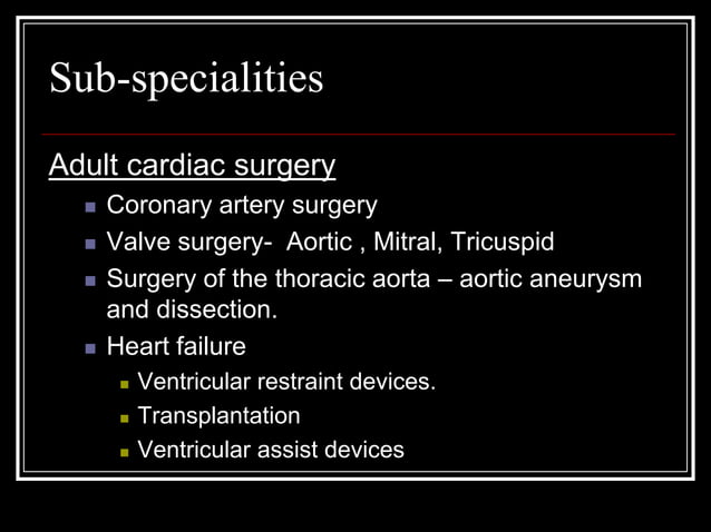 A Career in Cardiac Surgery | PPT