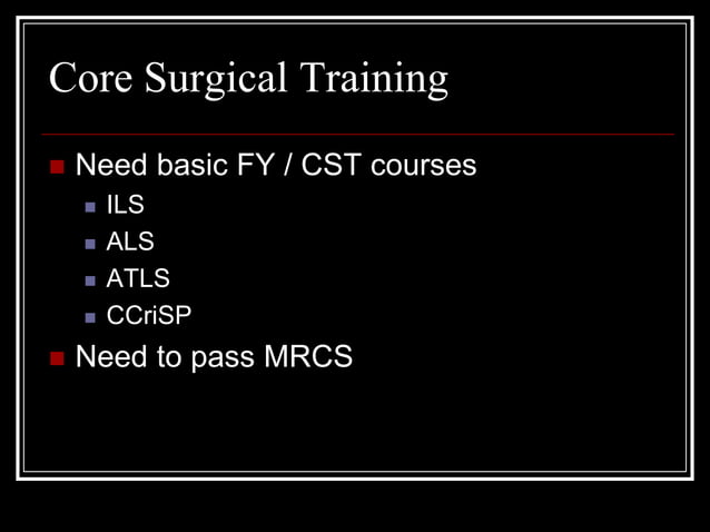 A Career in Cardiac Surgery | PPT