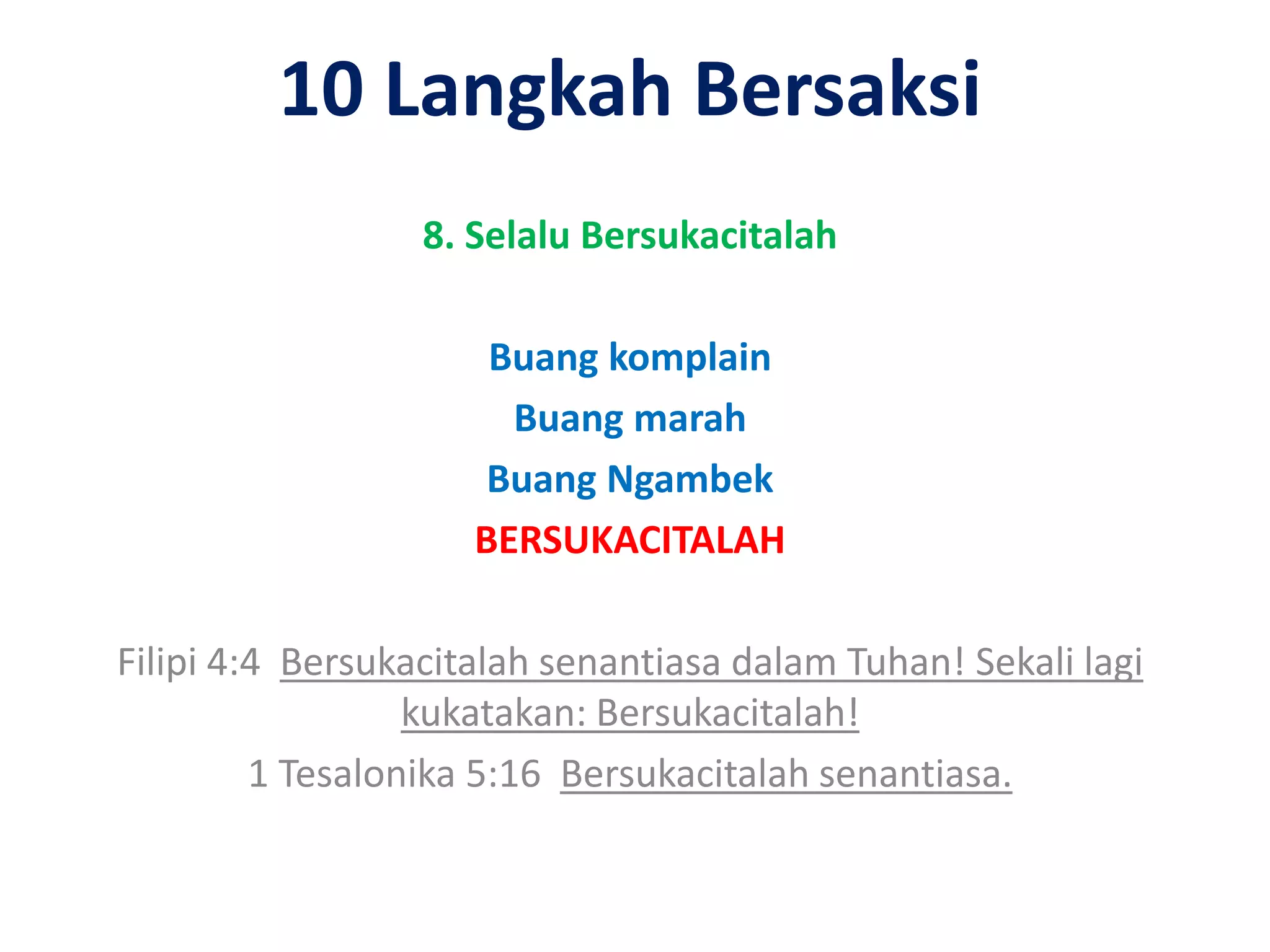 Training penginjilan 7 10 Langkah Bersaksi | PPTX