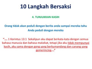 Training penginjilan 7 10 Langkah Bersaksi | PPTX