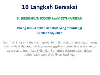 Training penginjilan 7 10 Langkah Bersaksi | PPTX