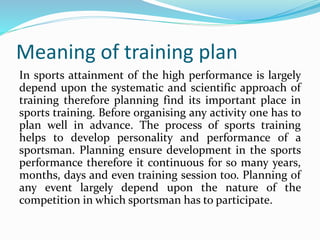 Training plan | PPTX