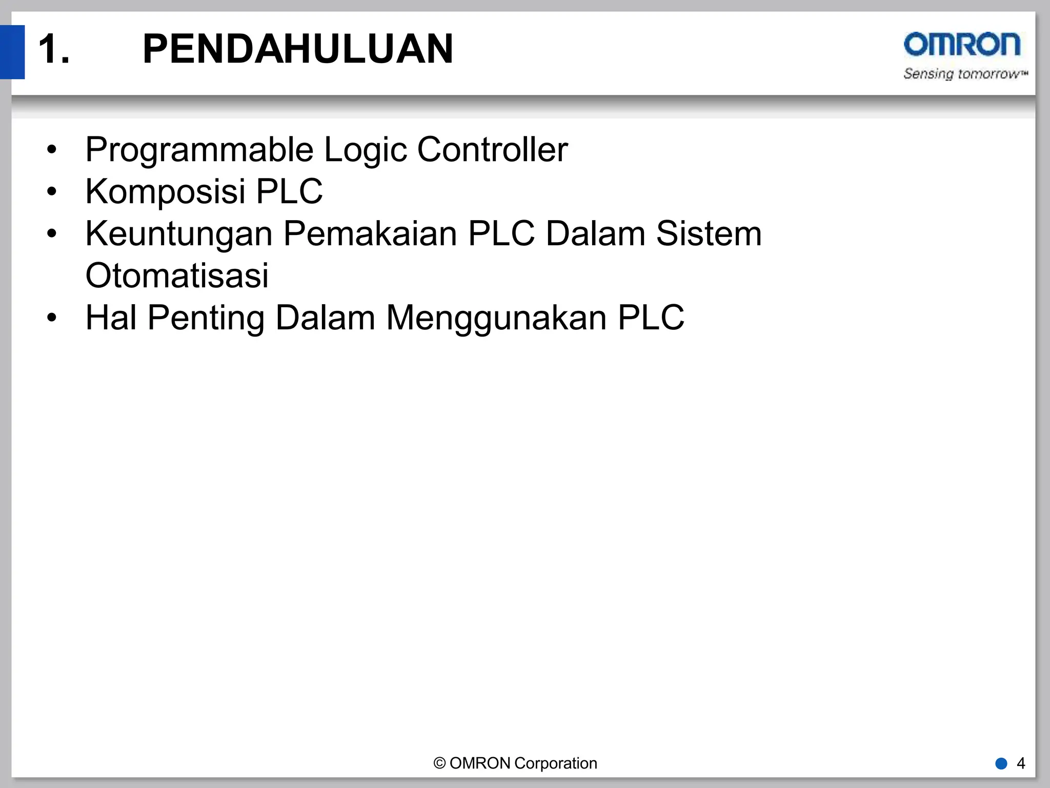 Materi Dasar Pelatihan PLC Basic (CP2E) OMRON | PPTX