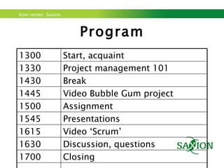 Projectmanagement Refresher for Trainees | PPT
