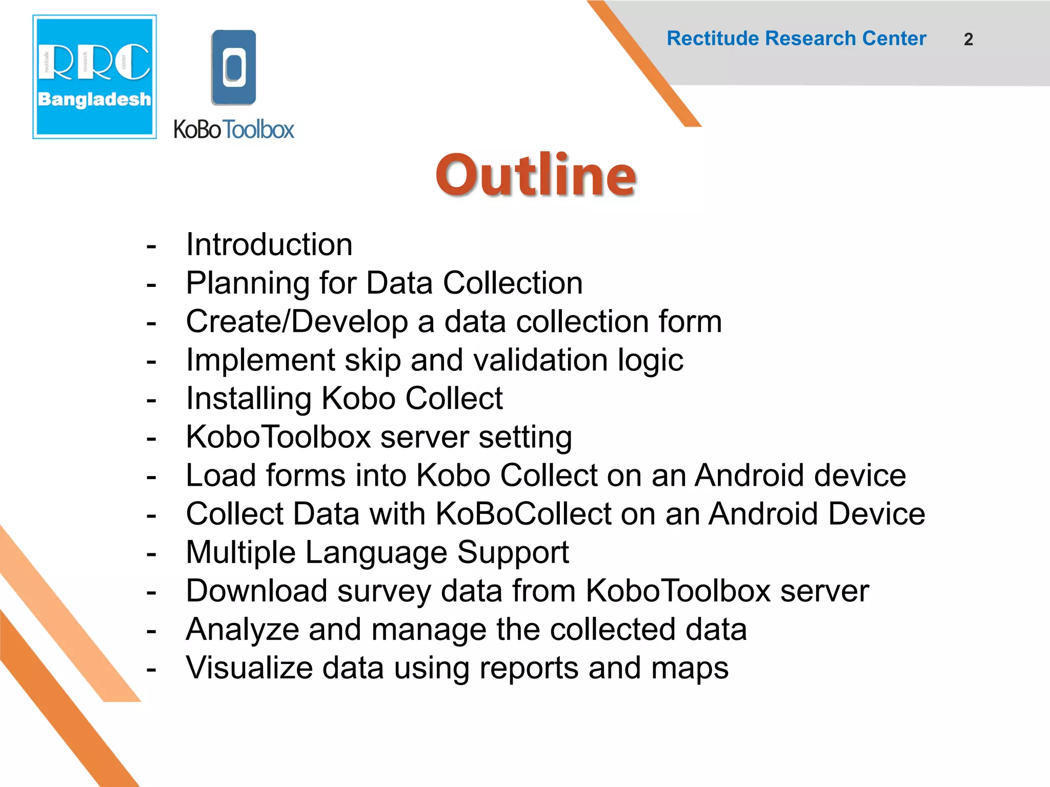 Training on Develop Mobile Data Collection Solutions using Kobo Toolbox | PDF