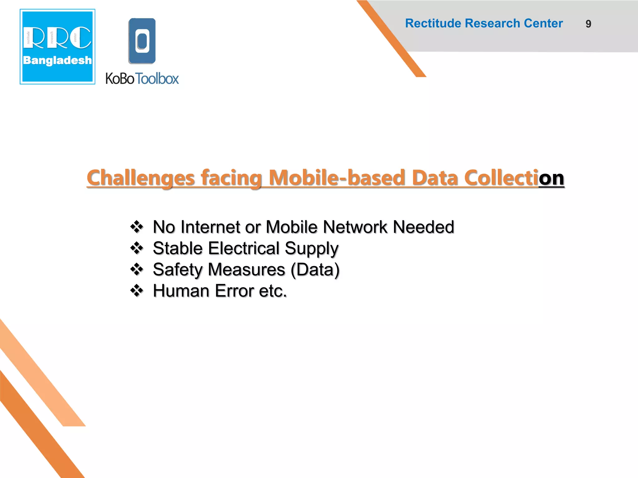 Training on Develop Mobile Data Collection Solutions using Kobo Toolbox ...