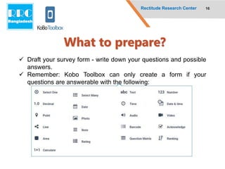 Training on Develop Mobile Data Collection Solutions using Kobo Toolbox | PDF