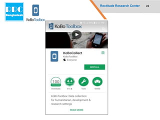 Training on Develop Mobile Data Collection Solutions using Kobo Toolbox | PDF