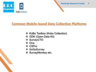 Training on Develop Mobile Data Collection Solutions using Kobo Toolbox ...