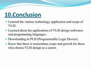 VLSI Training presentation | PPT