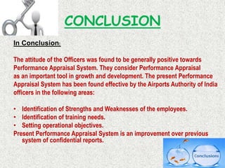 Performance aPPRAISAL at AAI ppt | PPTX