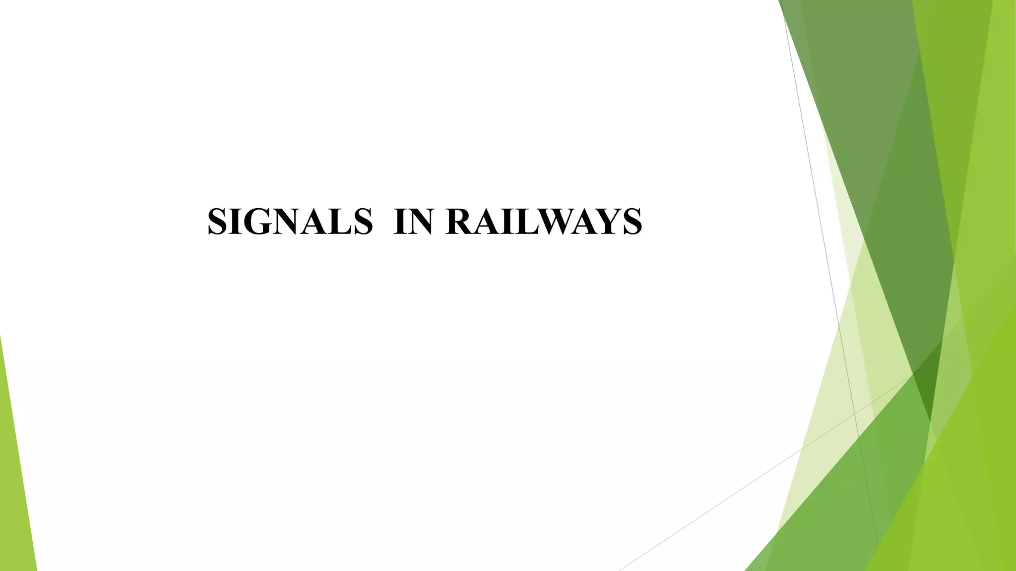 signals and GSM-R in railway ppt | PPTX