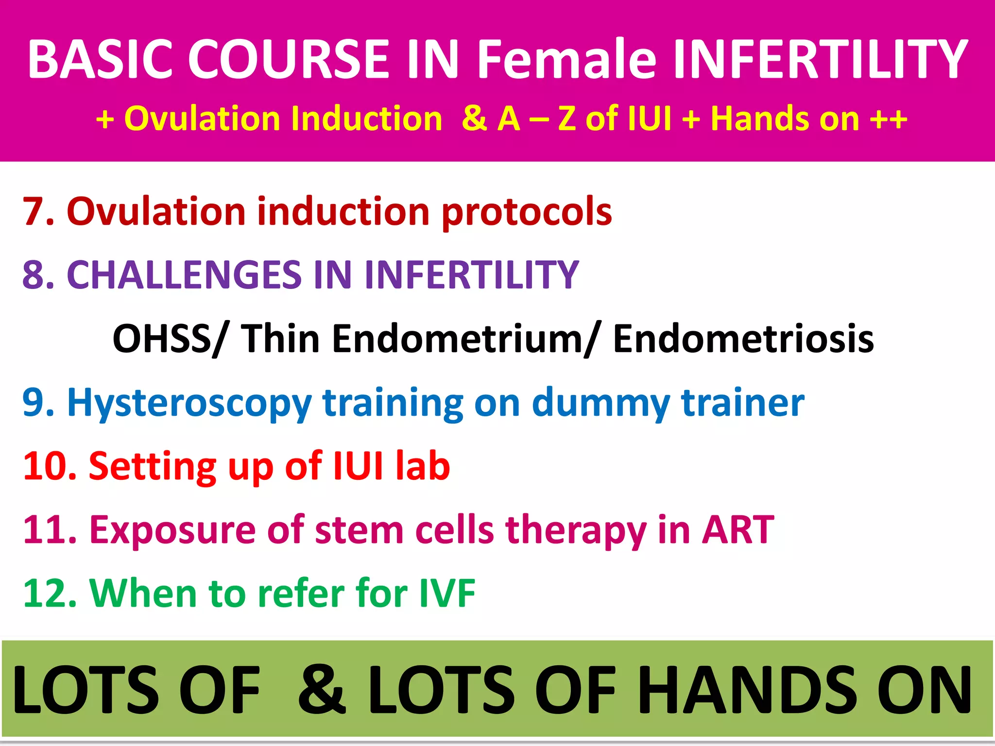 WELCOME TO INDIA’S BEST INFERTILITY – IVF- EMBRYOLOGY TRAINING COURSES ...