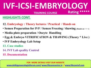 WELCOME TO INDIA’S BEST INFERTILITY – IVF- EMBRYOLOGY TRAINING COURSES ...