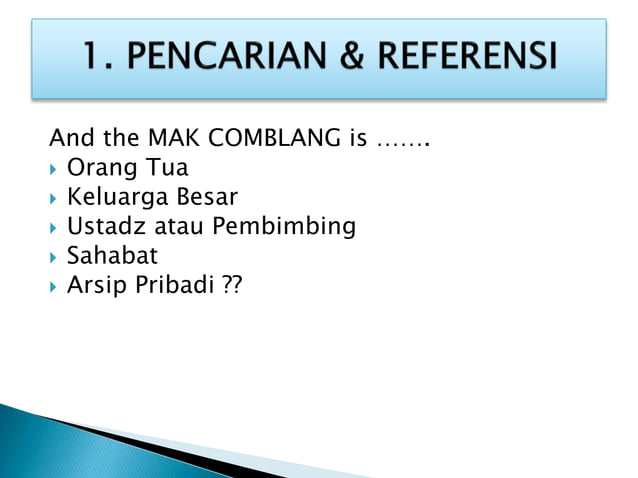 Training Pra Nikah bagi calon penganten- Handout.ppt
