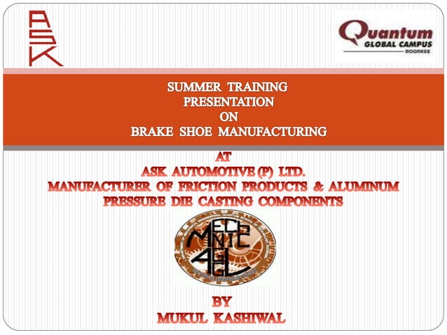 Summer Training presentation | PPT