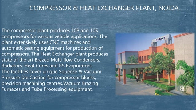 subros Auto Airconditioning | PPTX