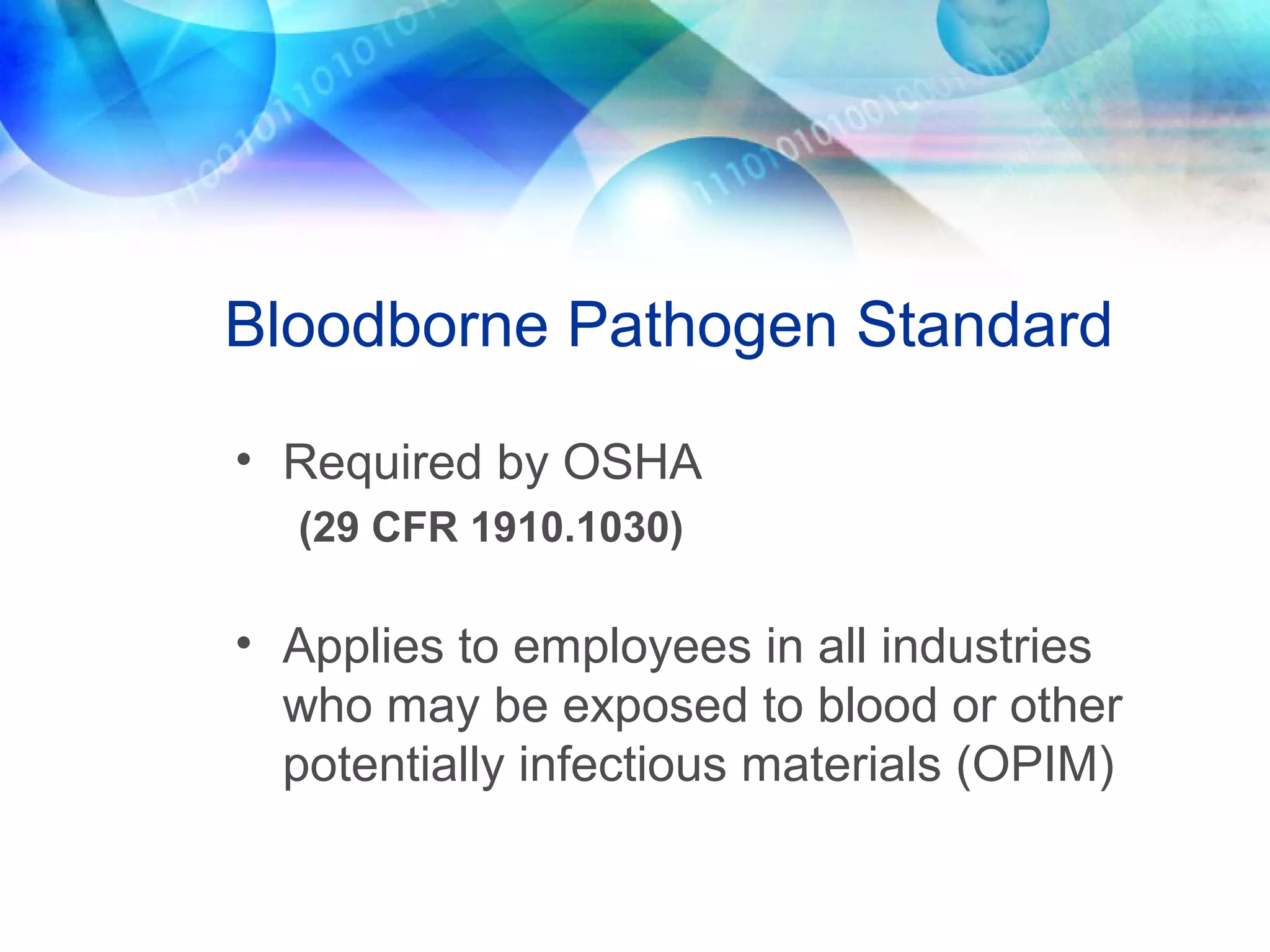 Training presentation bloodborne pathogens | PPT