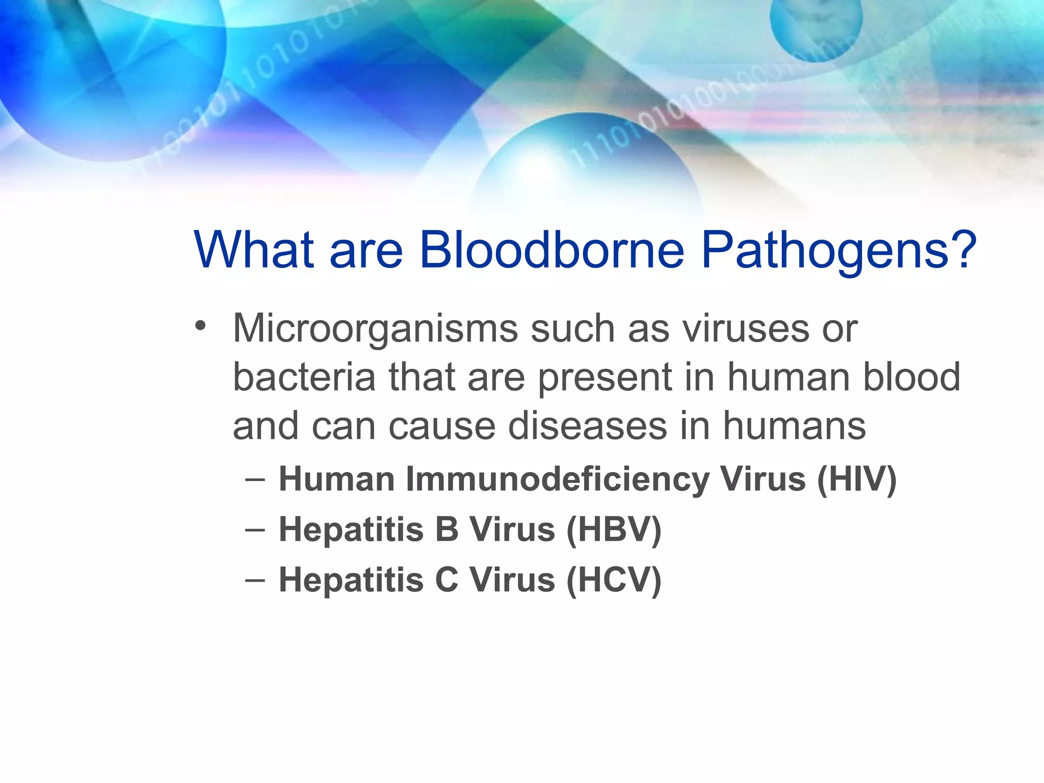 Training presentation bloodborne pathogens | PPT