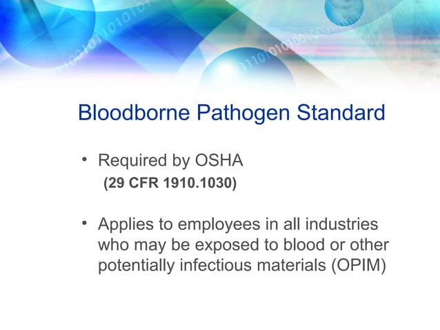Training presentation bloodborne pathogens | PPT