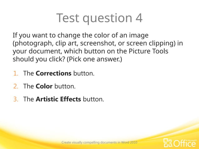 Training Presentation - Create visually compelling documents in Word ...