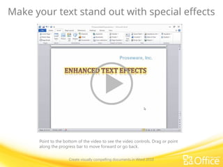 Training Presentation - Create visually compelling documents in Word ...