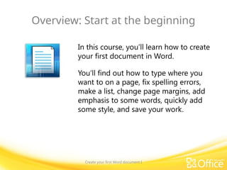 training presentation - create your first word document i.pptx