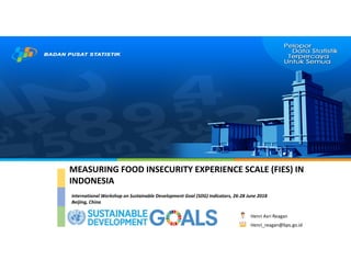 TRAINING PRESENTATION ON MEASURING THE FOOD INSECURITY EXPERIENCE SCALE ...
