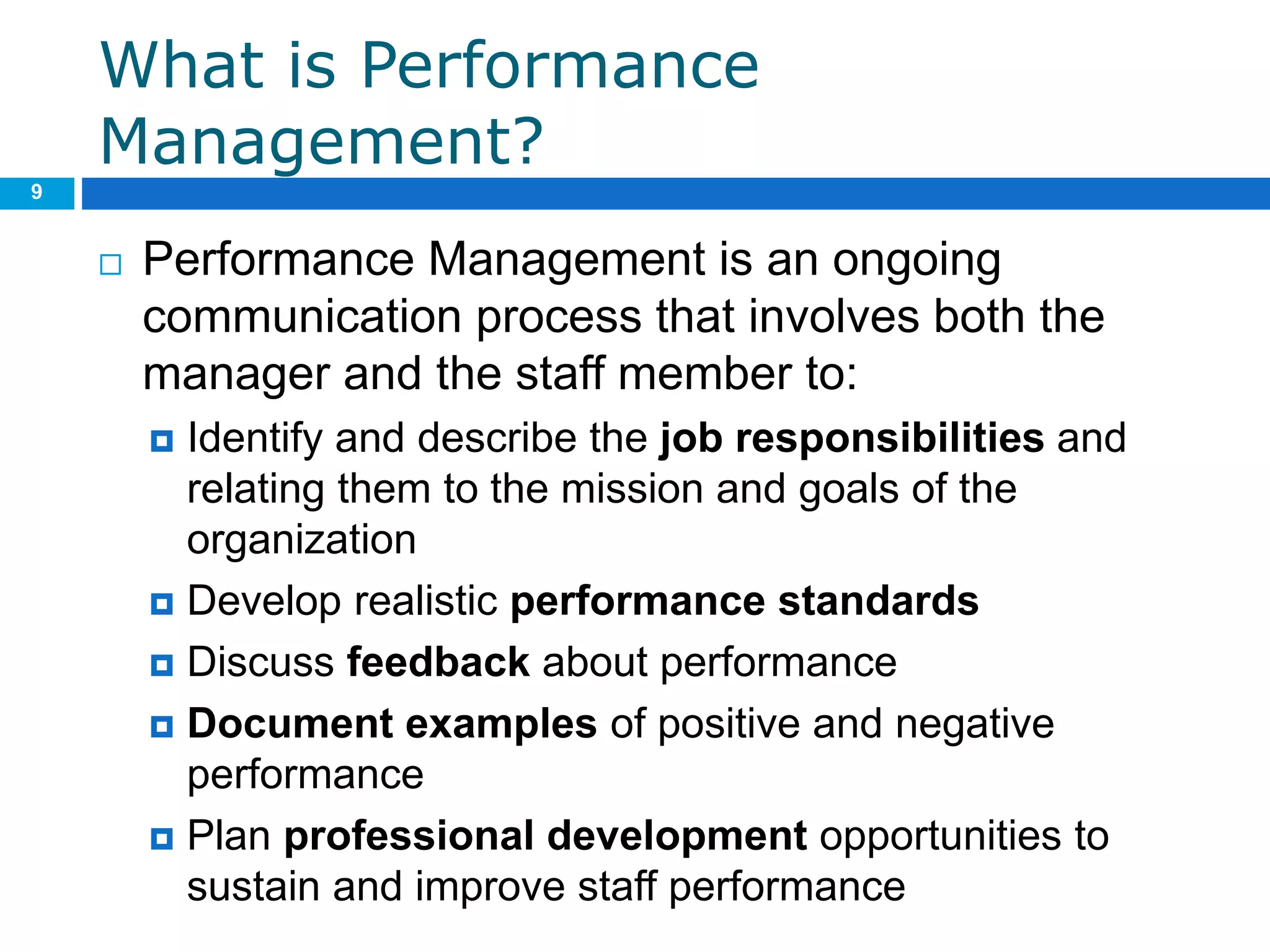 Manager Performance Management Training | PPTX