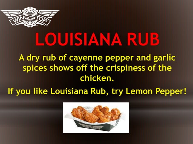 Training Wingstop | PPTX | Cooking | Food & Drink