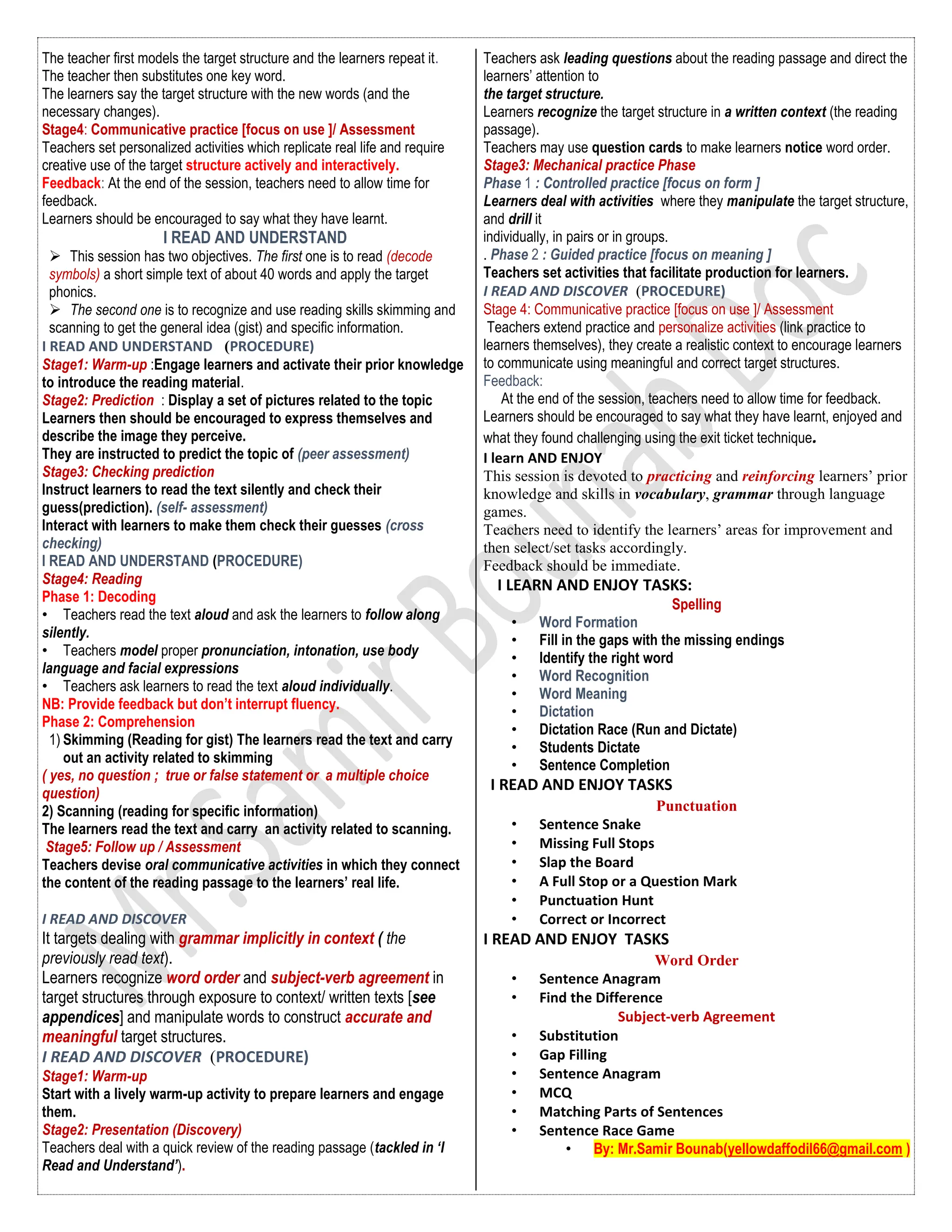 Training Primary School Teachers 5PS Didactic Guide & Syllabus teacher ...