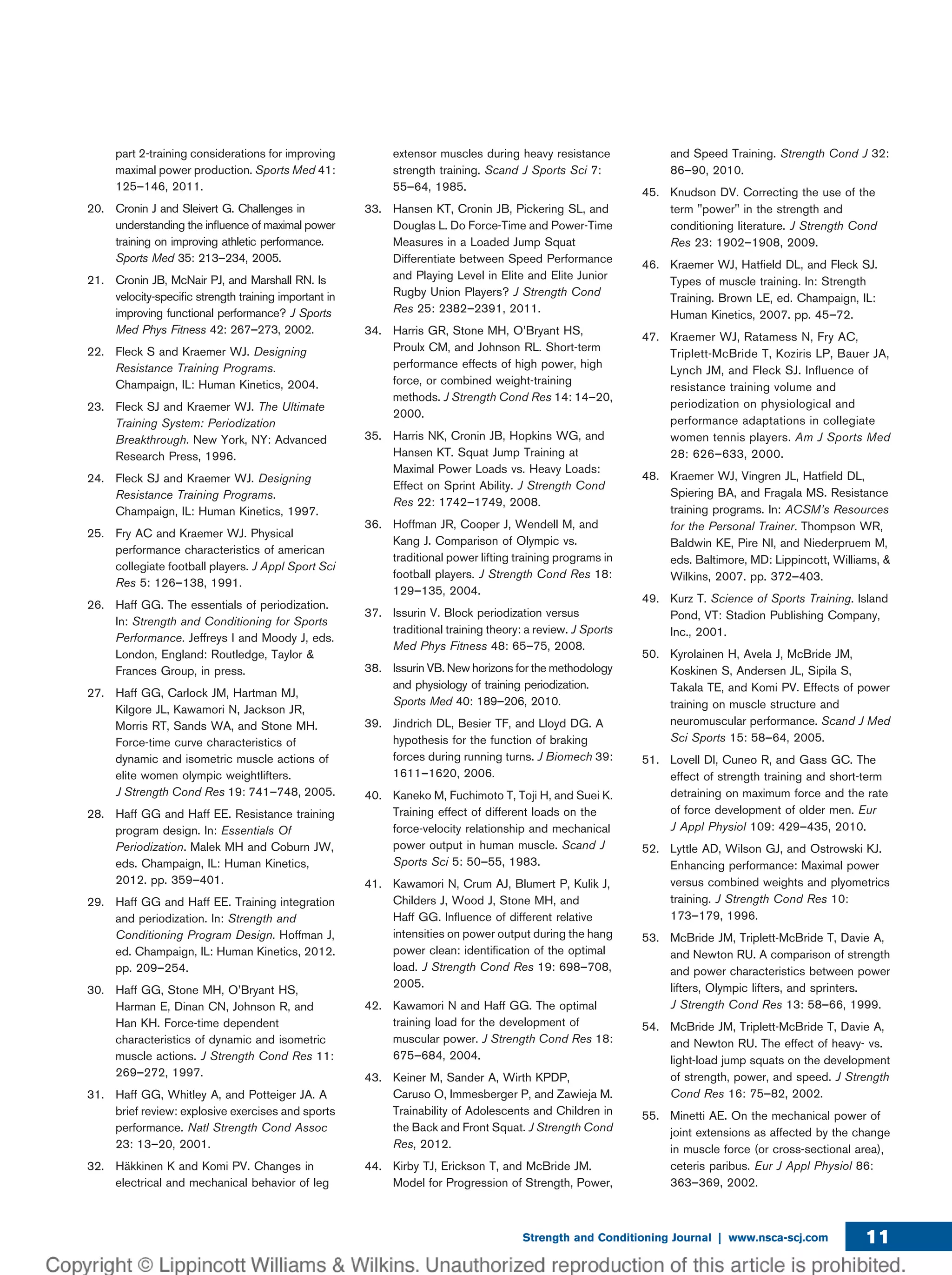 Training Principles for Power | PDF