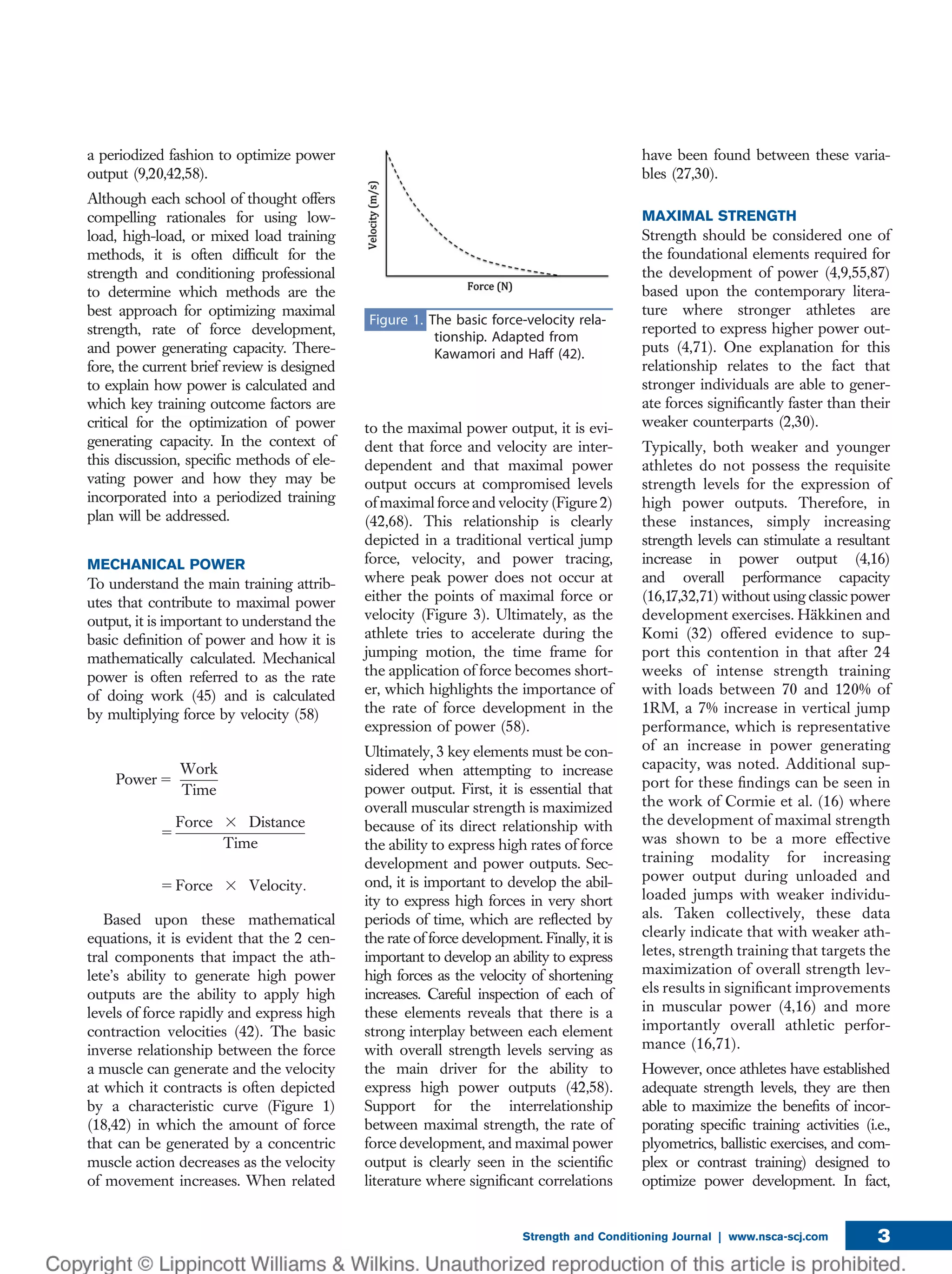 Training Principles for Power | PDF