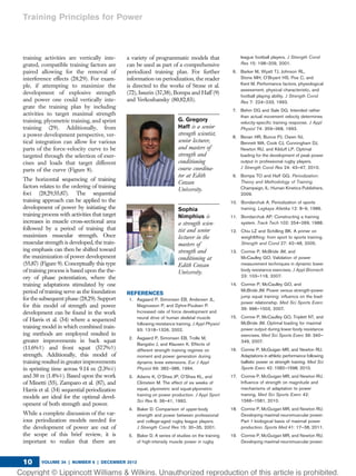 Training Principles for Power | PDF