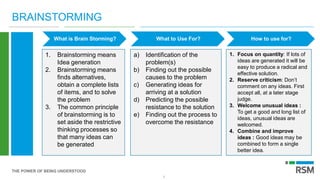 Training on basic problem solving tolls. | PPTX