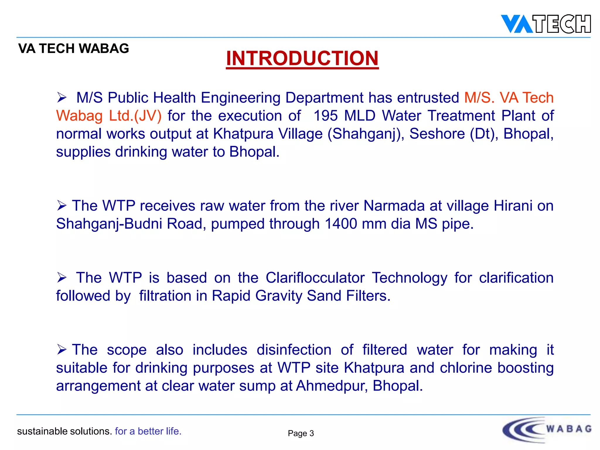 Training process manual for wtp narmada | PPTX