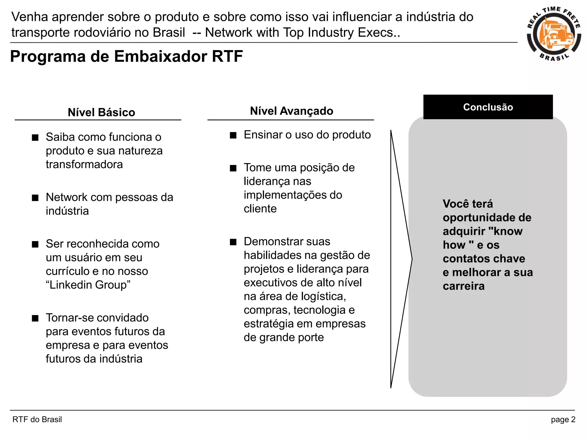 Training Program RTF do Brasil | PPT