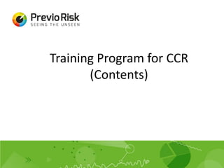 CCR training program outline | PDF