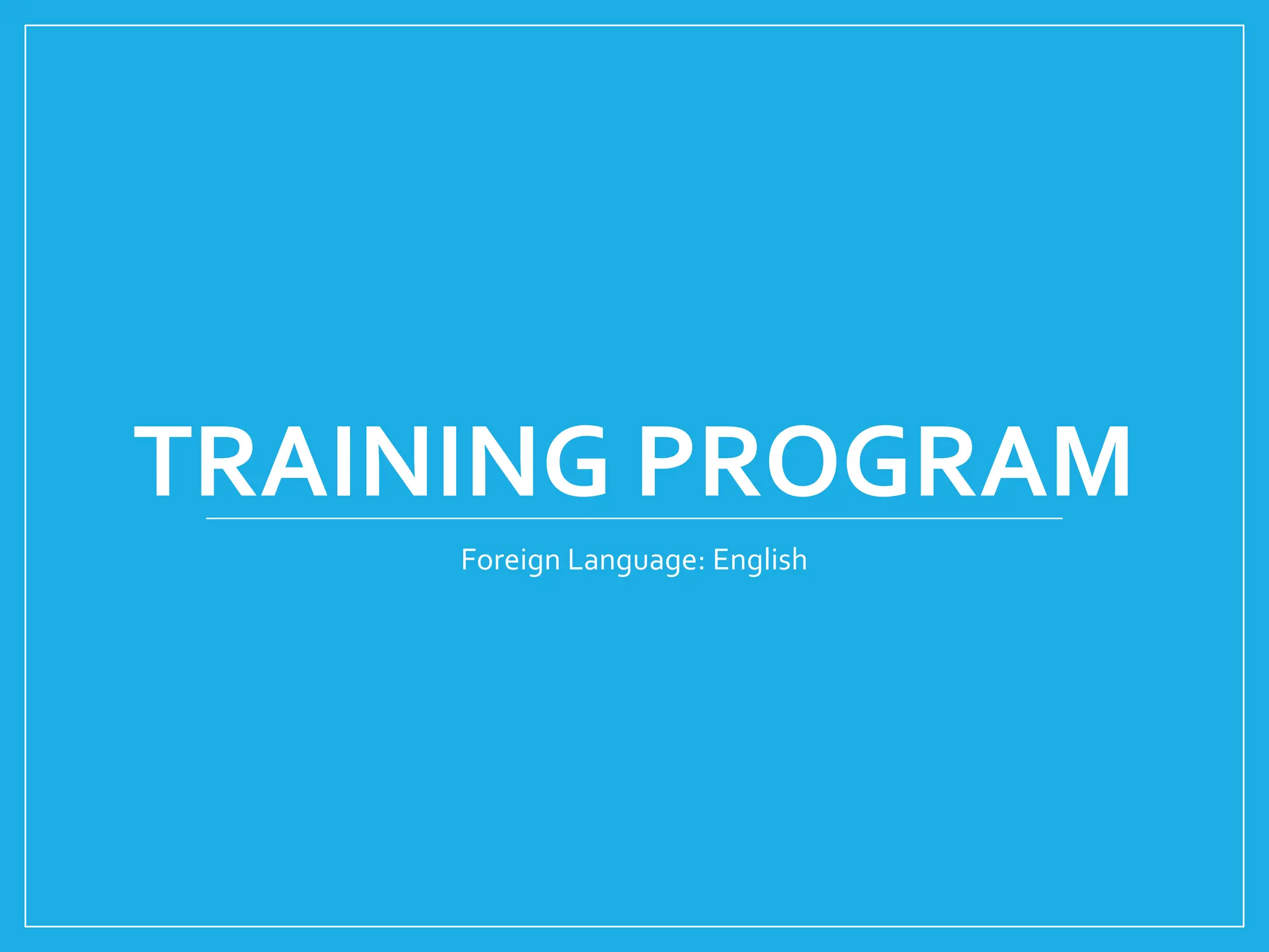 Training program (level A1) tense, prepositions, etc | PPTX