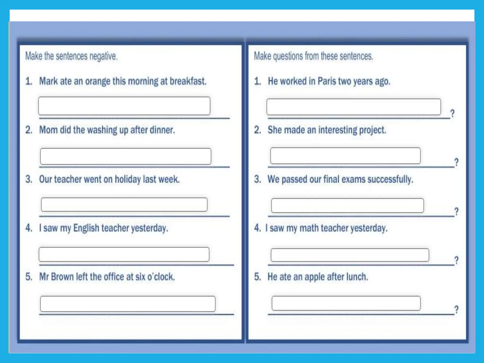Training program (level A1) tense, prepositions, etc | PPTX