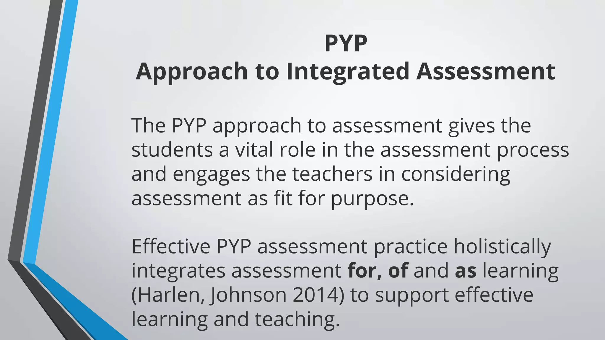 Training program - assessment in education (PYP) | PPTX